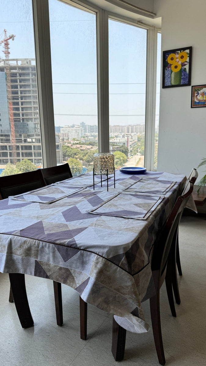 Dining Table Cover with Placemats – Coral Slub